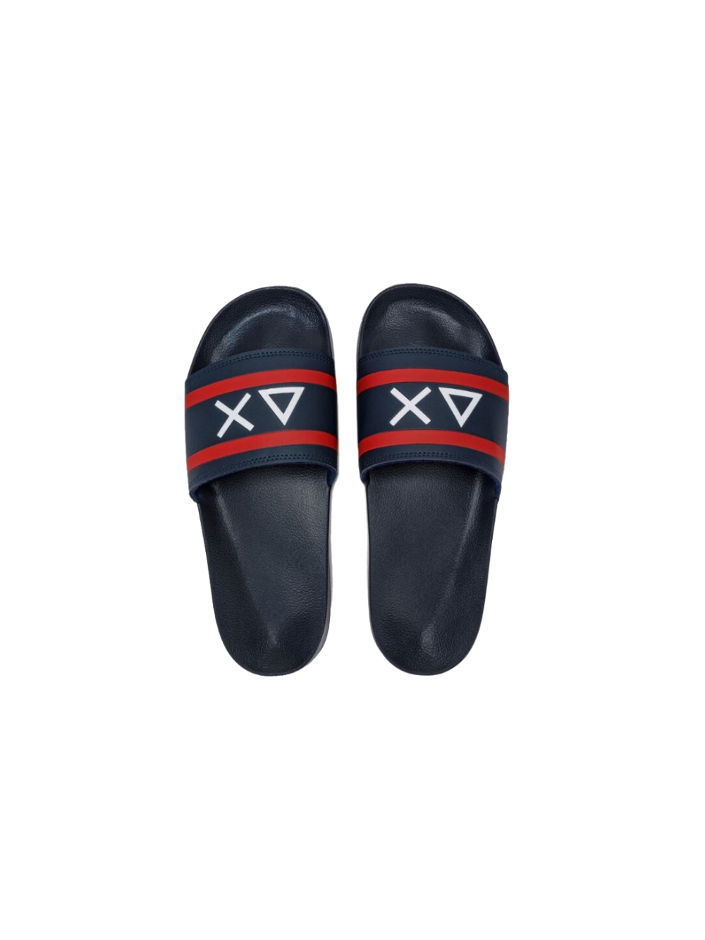 Ciabatte Sun 68 da uomo a fascia, in gomma, colore Navy blue, modello X33150 07