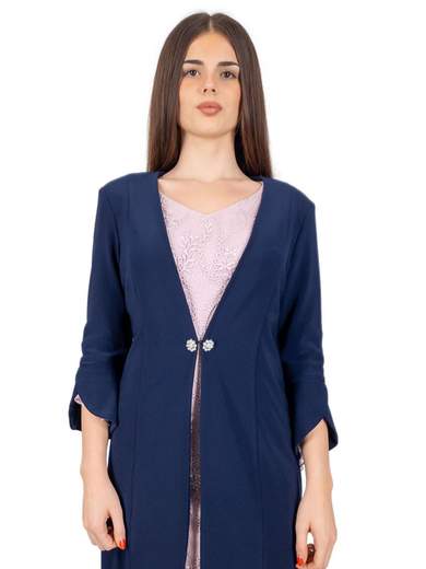 Spolverino Elegante Da Cerimonia Donna Maniche Tre Quarti